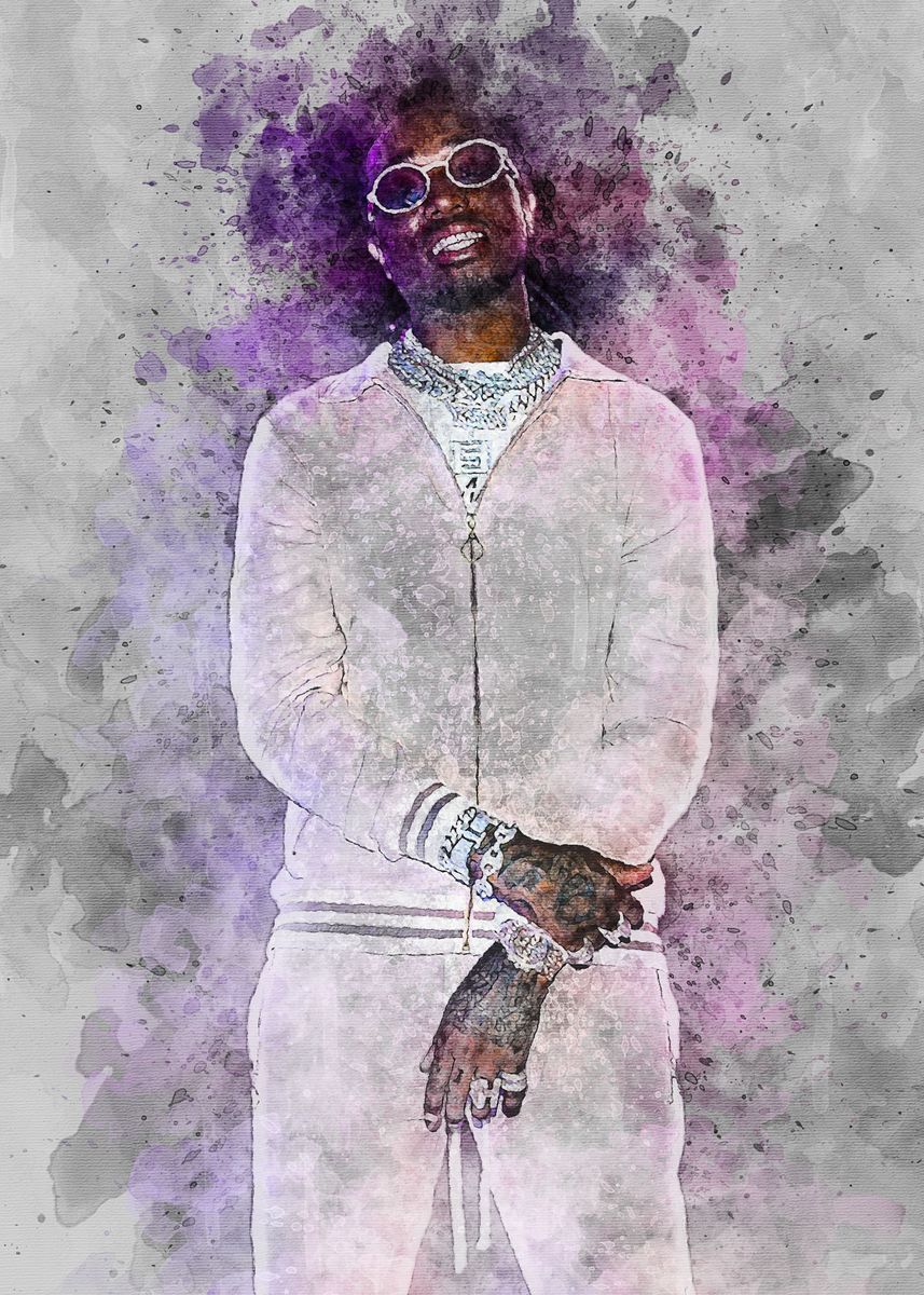 'Quavo' Poster, picture, metal print, paint by BQY STUDIO | Displate