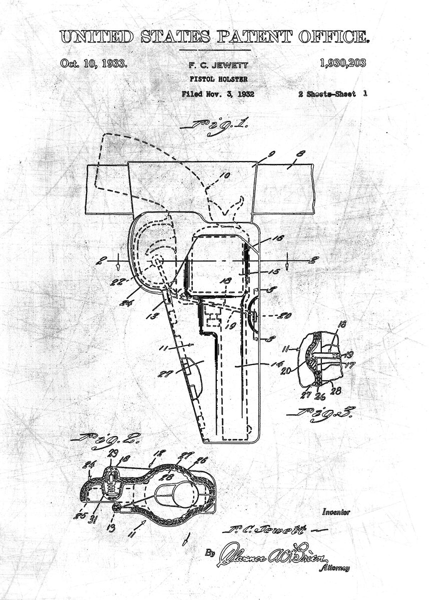 'pistol holster' Poster, picture, metal print, paint by MAXART DESIGN ...