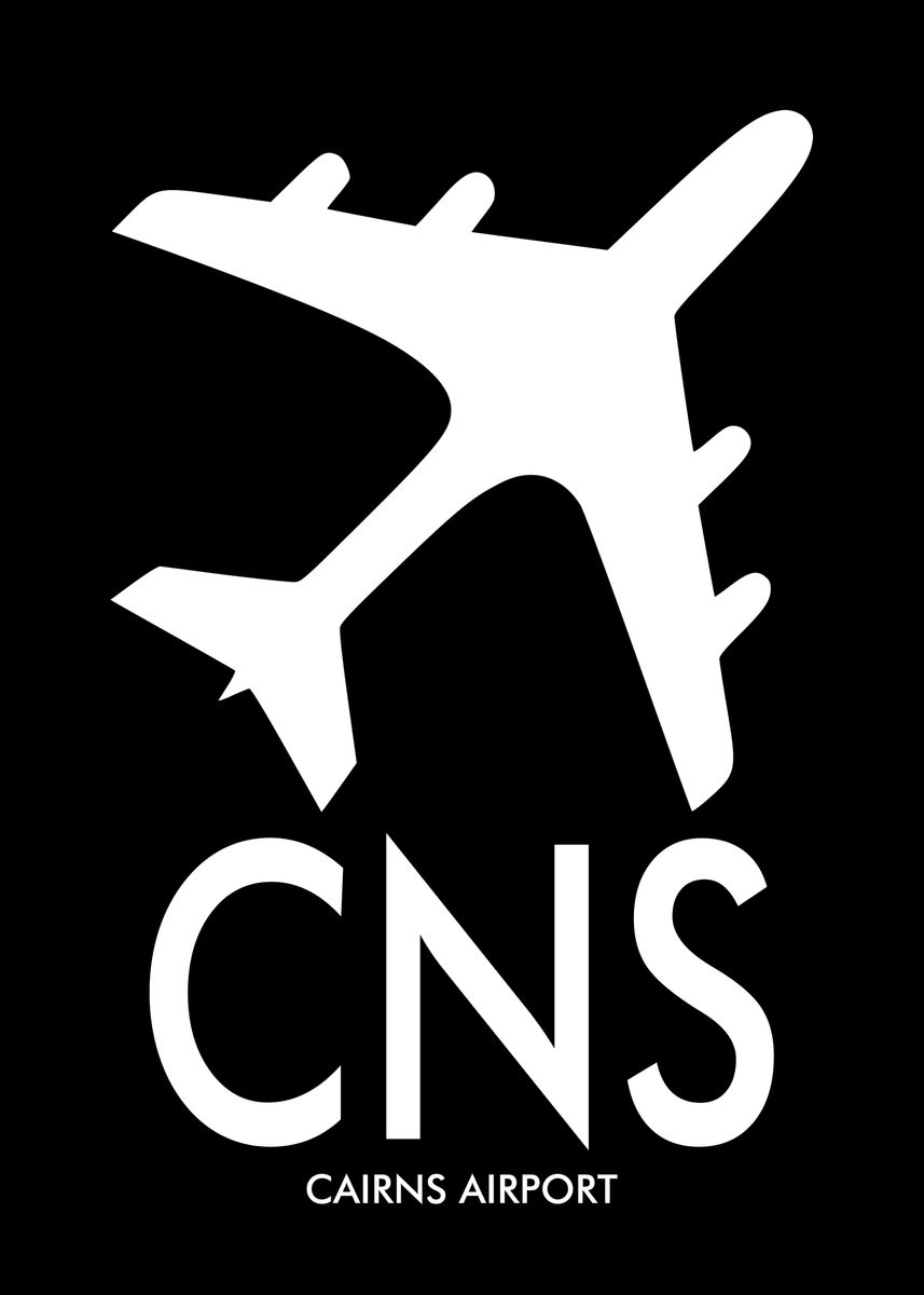 'CAIRNS AIRPORT CNS' Poster, picture, metal print, paint by Atomic ...
