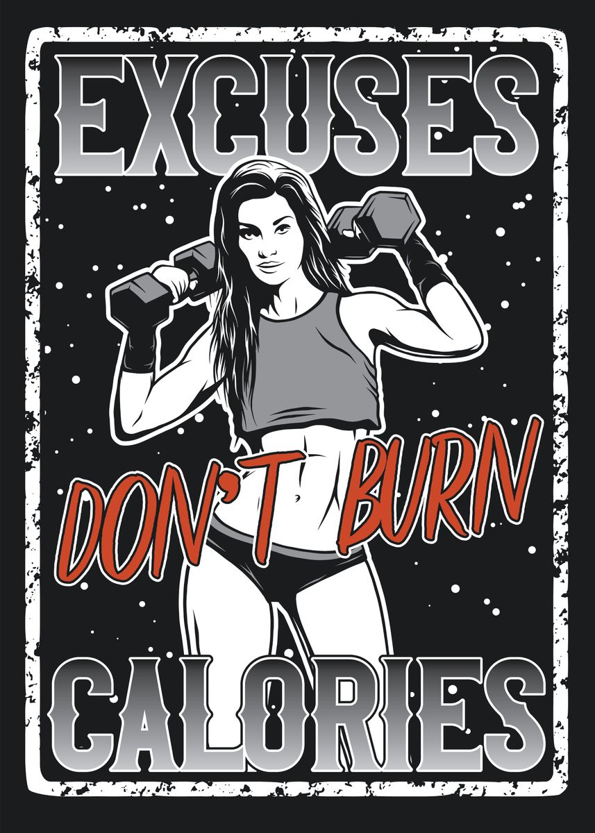 'Excuses' Poster, picture, metal print, paint by Chris Simmons | Displate