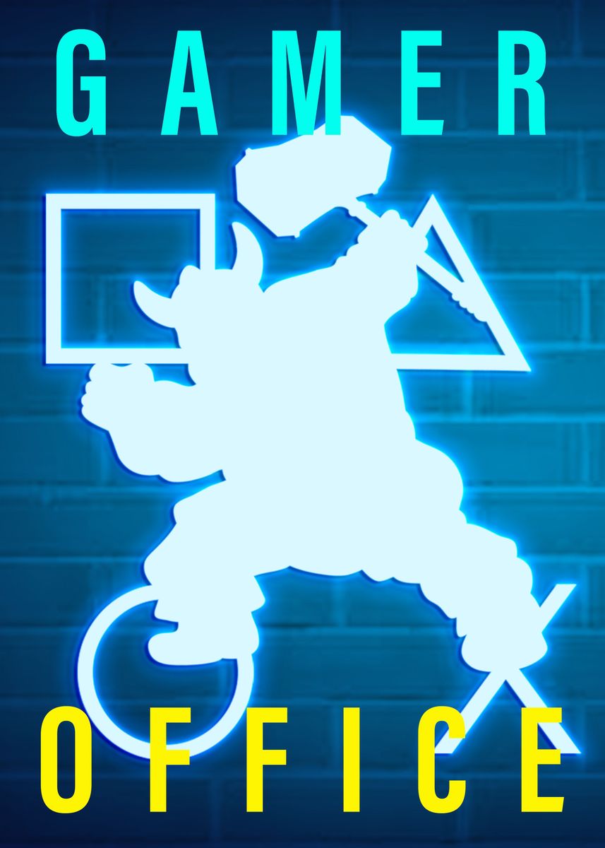 'gamer office 2' Poster, picture, metal print, paint by dam art | Displate