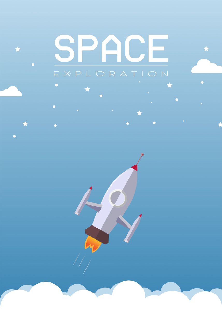 'Space Exploration' Poster, picture, metal print, paint by Jack | Displate