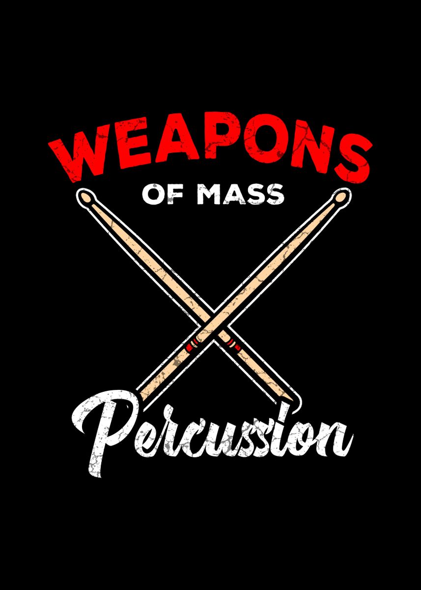 'Drum Sticks Drummer Design' Poster, picture, metal print, paint by ...