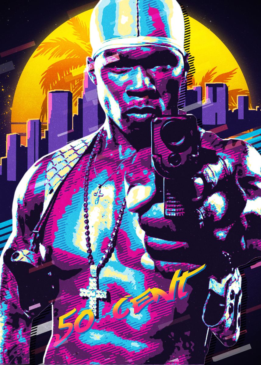 '50 CENT' Poster, picture, metal print, paint by Most Popular Cult ...