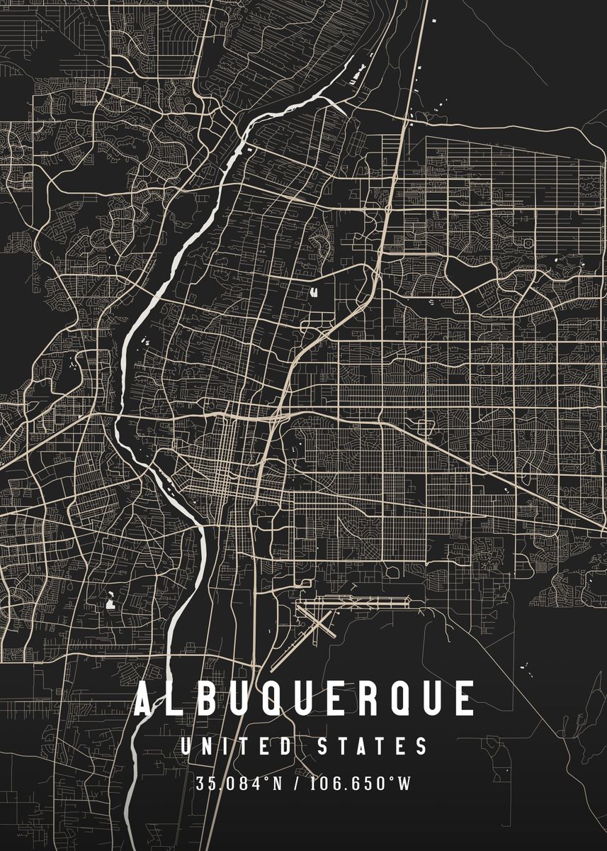 'Albuquerque New Mexico' Poster, picture, metal print, paint by Five ...