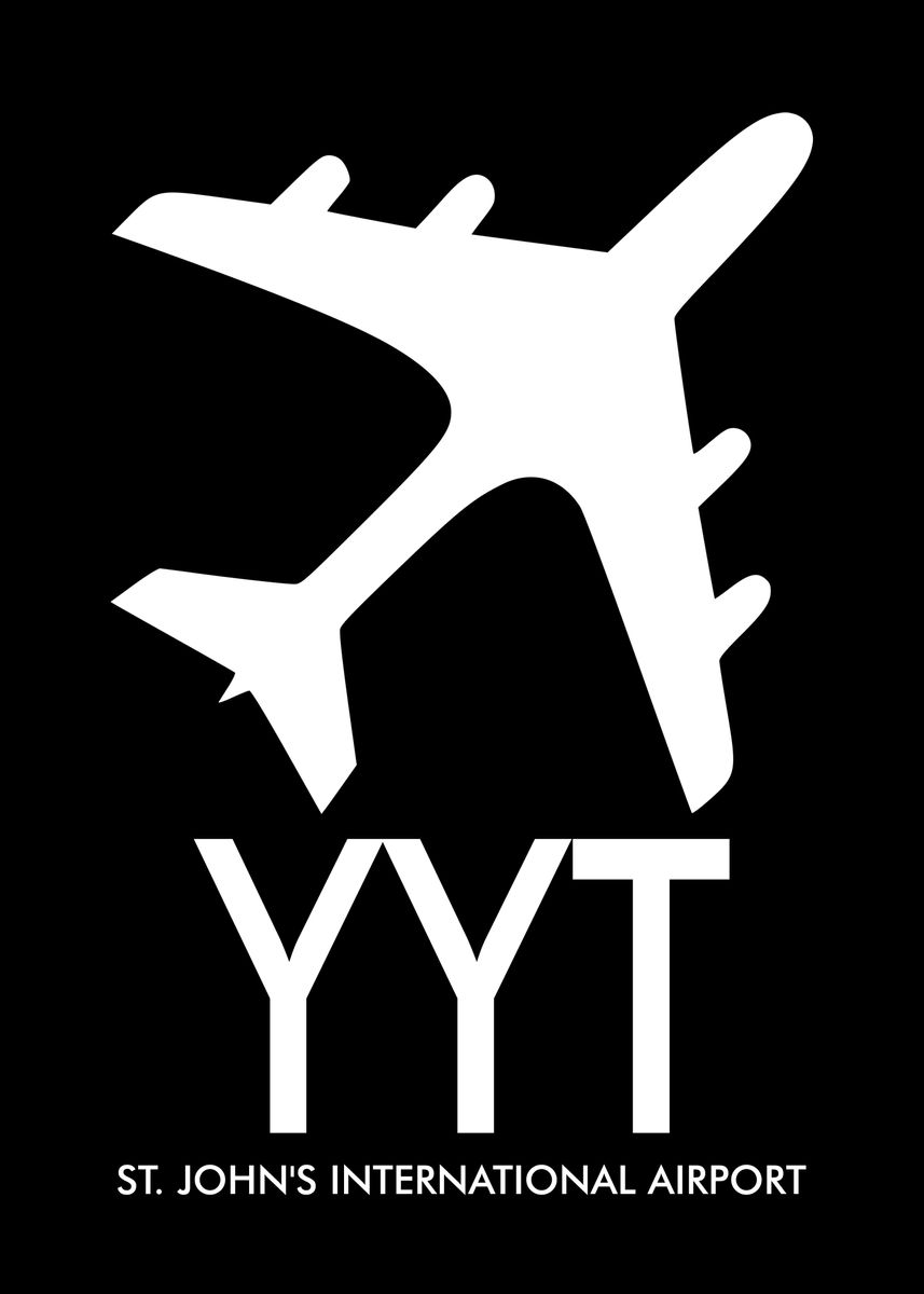 'ST JOHNS AIRPORT YYT' Poster, picture, metal print, paint by Atomic ...