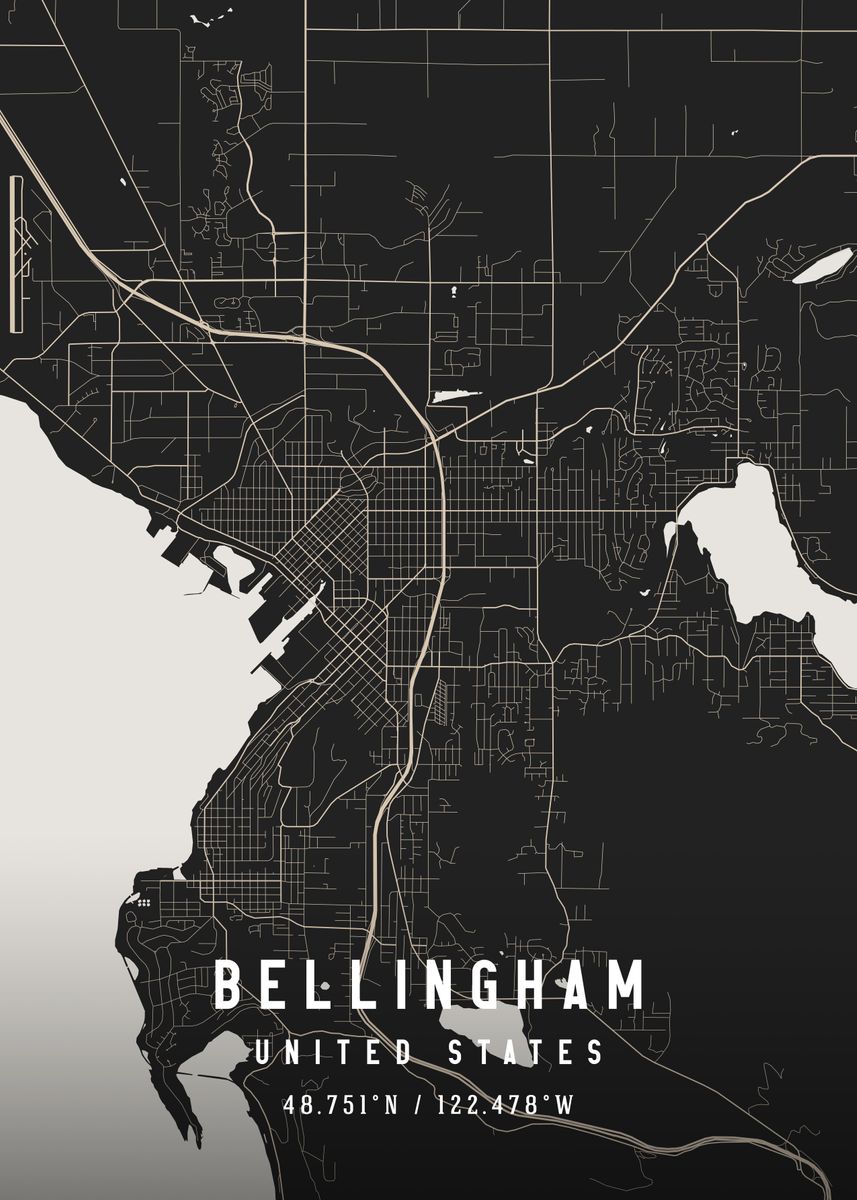 'Bellingham Washington ' Poster, picture, metal print, paint by Five ...
