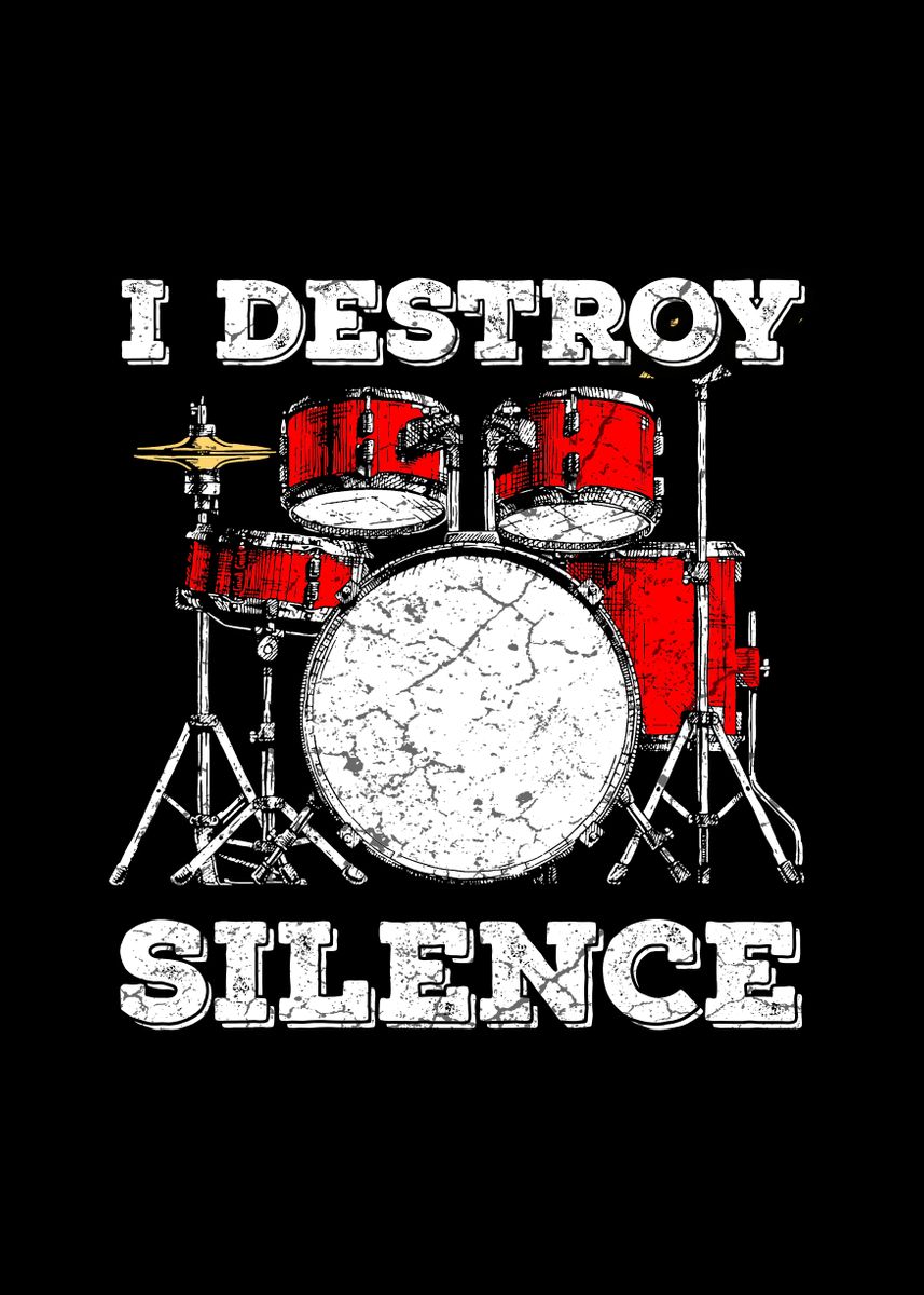 'Drum Kit Percussion Design' Poster, picture, metal print, paint by ...