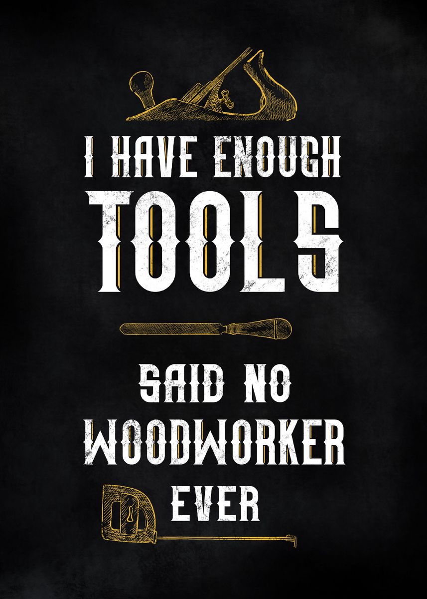 'Funny Woodworking Pun' Poster, picture, metal print, paint by Biglui ...