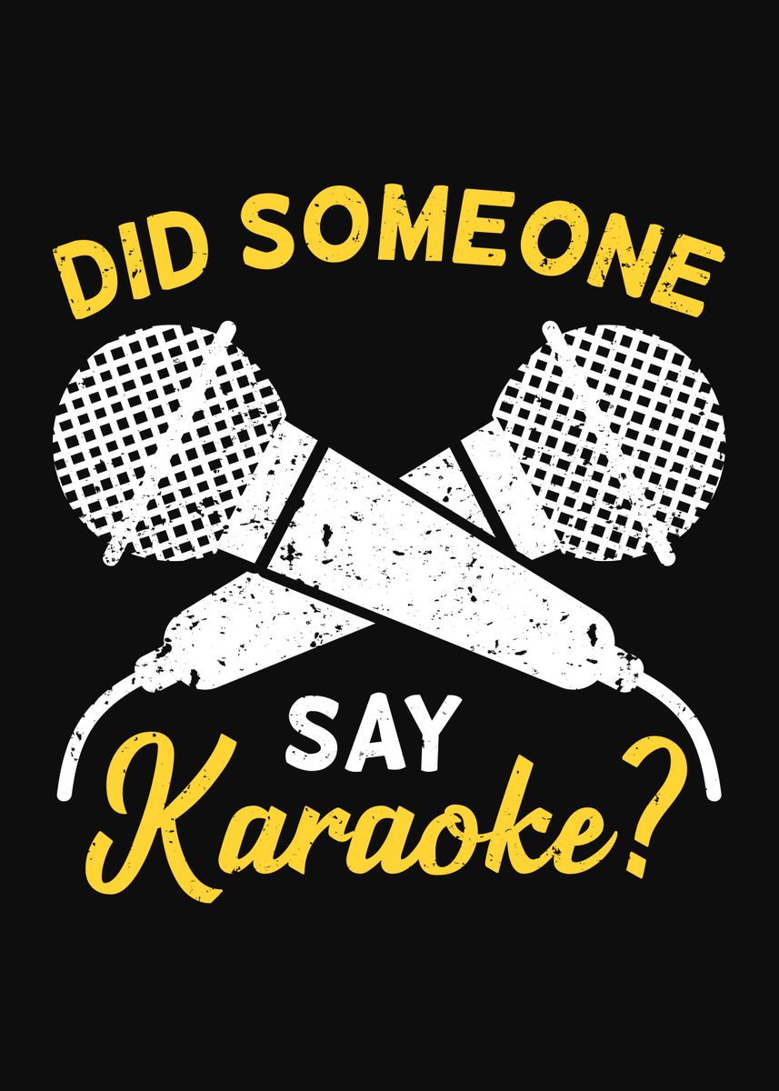 'Funny Karaoke Design' Poster, picture, metal print, paint by Marcel ...