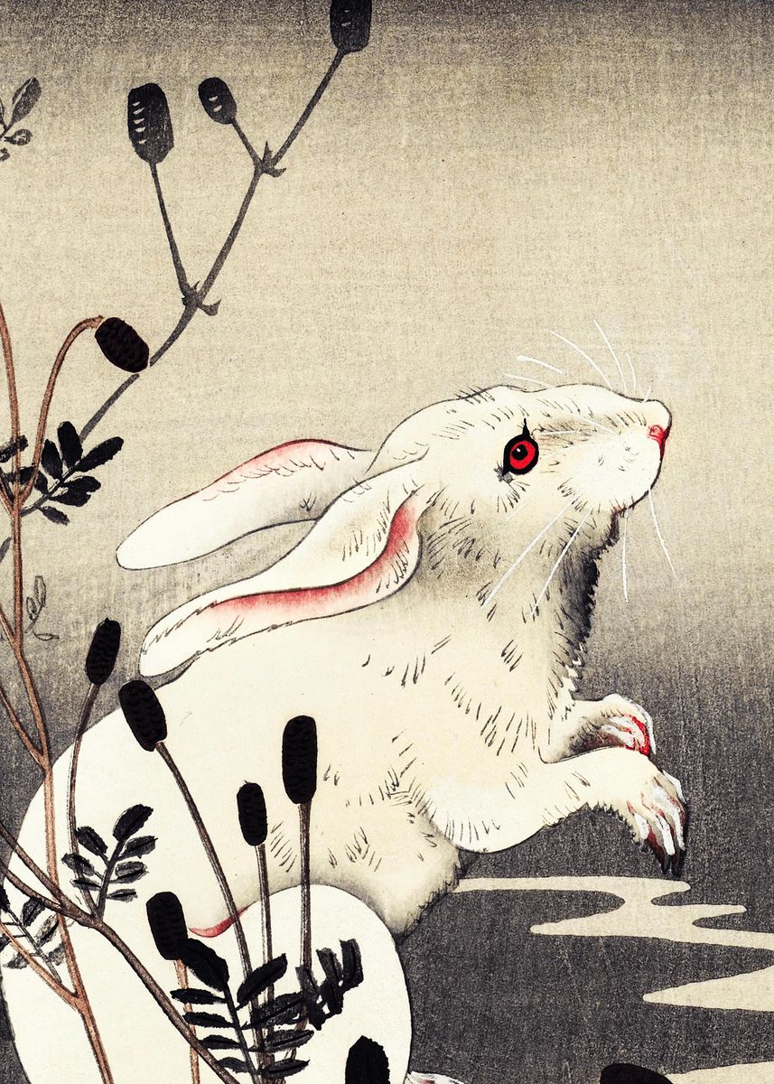 'Rabbit Traditional Japanes' Poster by Cozyguru | Displate