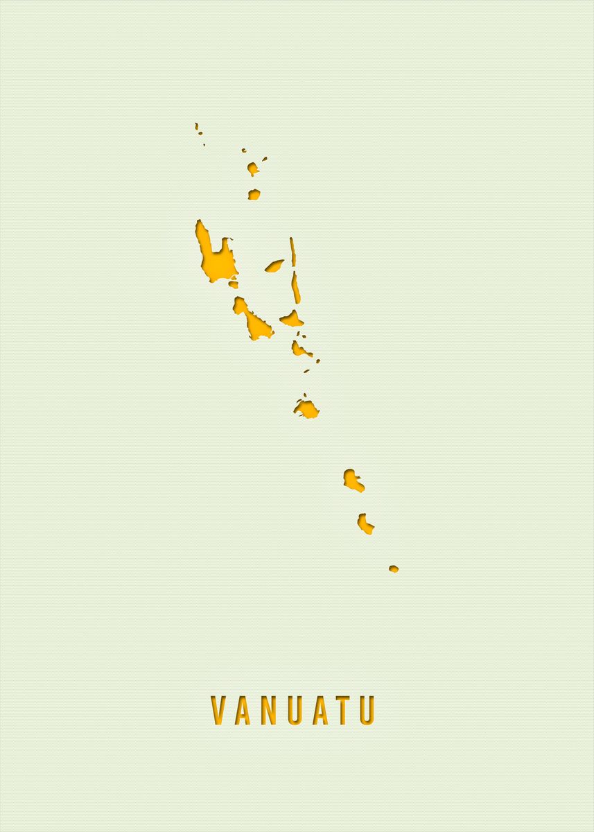 'VANUATU' Poster, picture, metal print, paint by Zero Nine | Displate