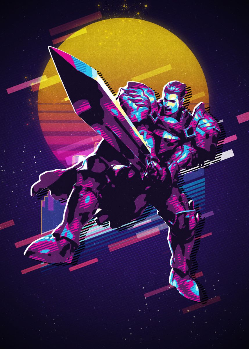 'MOBA Multiplayer Online B' Poster, picture, metal print, paint by ...