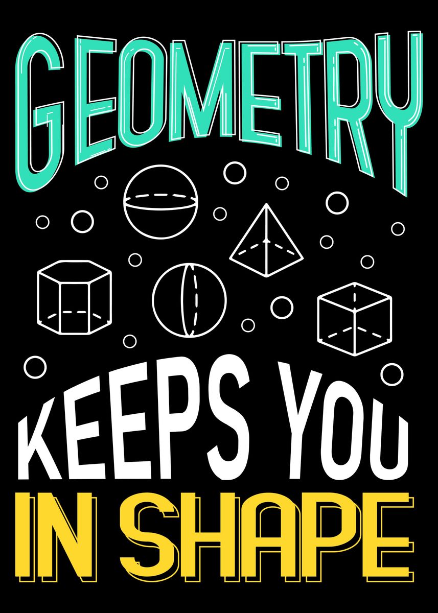 'Math Teacher Geometry' Poster, picture, metal print, paint by ...