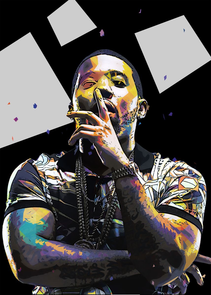'YFN Lucci' Poster, picture, metal print, paint by OOM TEAM | Displate