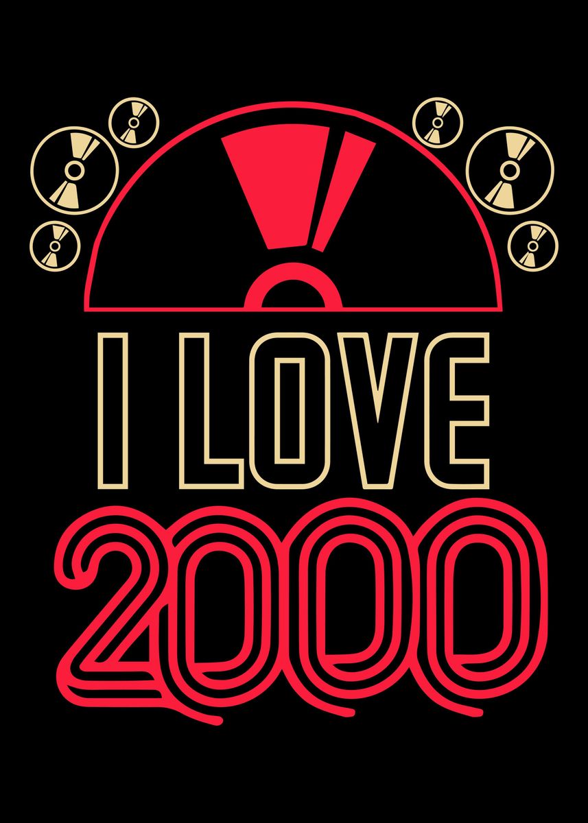 '2000s Party People 2000' Poster by Sebastian Wünsche | Displate