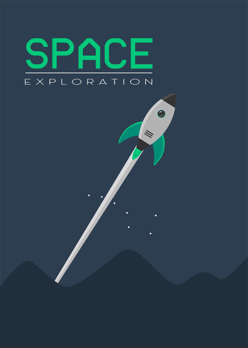 'Space Exploration' Poster, picture, metal print, paint by Jack | Displate