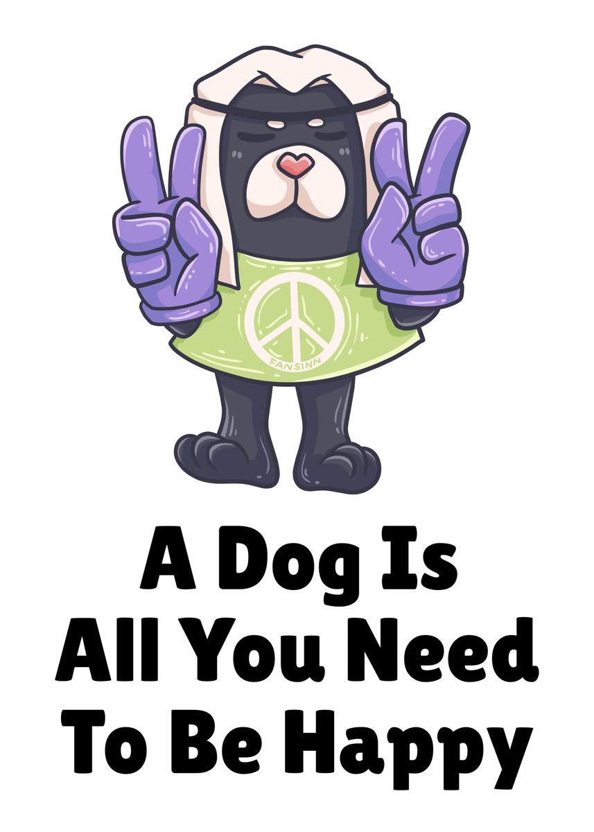 'Dog puppy saying happy gif' Poster by fansinn | Displate