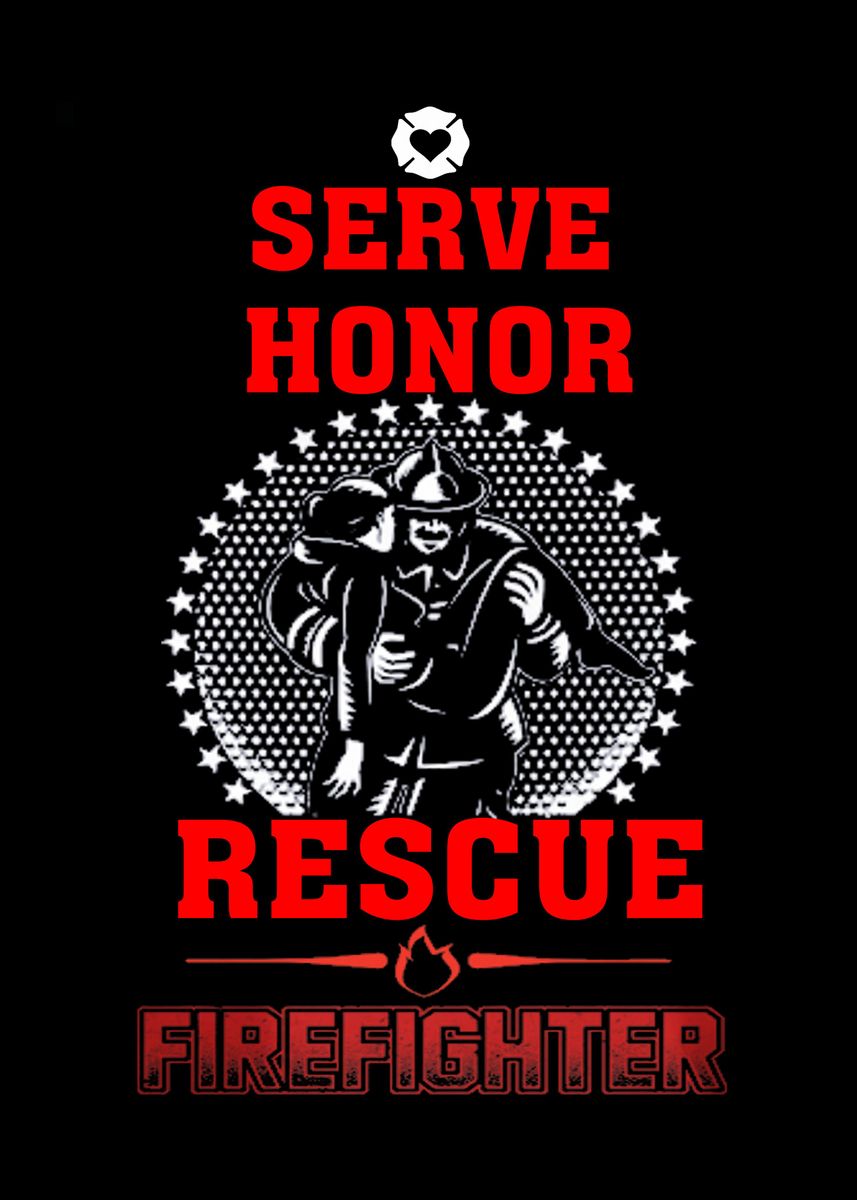 'Proud To Be A Firefighter' Poster by David Bratton | Displate