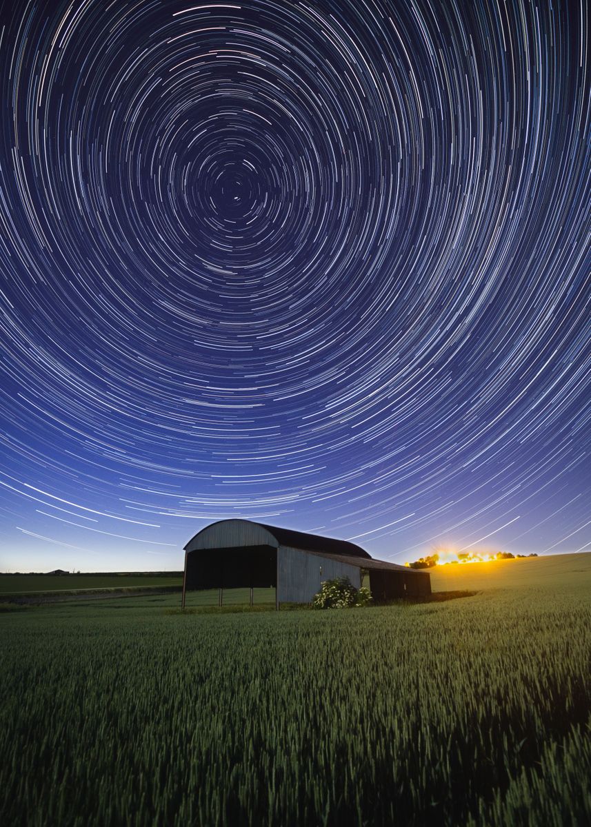 'Stars over the barn' Poster, picture, metal print, paint by Scott ...