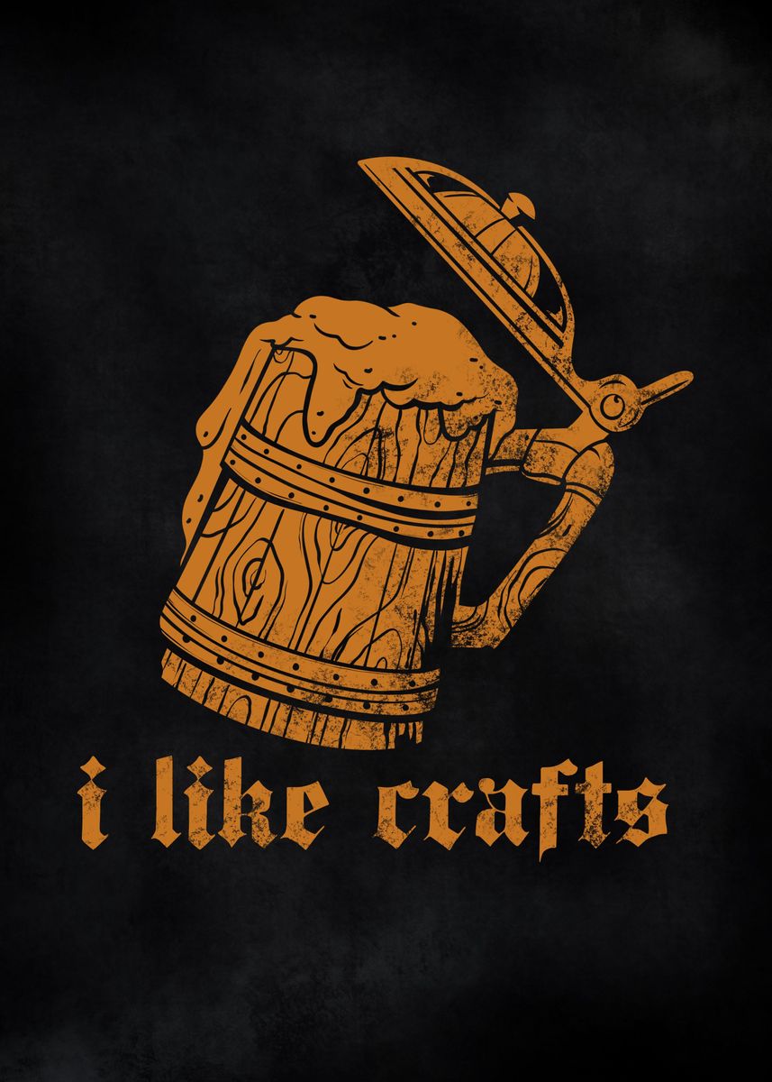 'Funny Craft Beer Lover Pun' Poster, picture, metal print, paint by ...