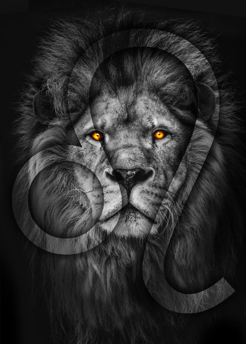 'Zodiac Sign Lion' Poster, picture, metal print, paint by FGworks ...