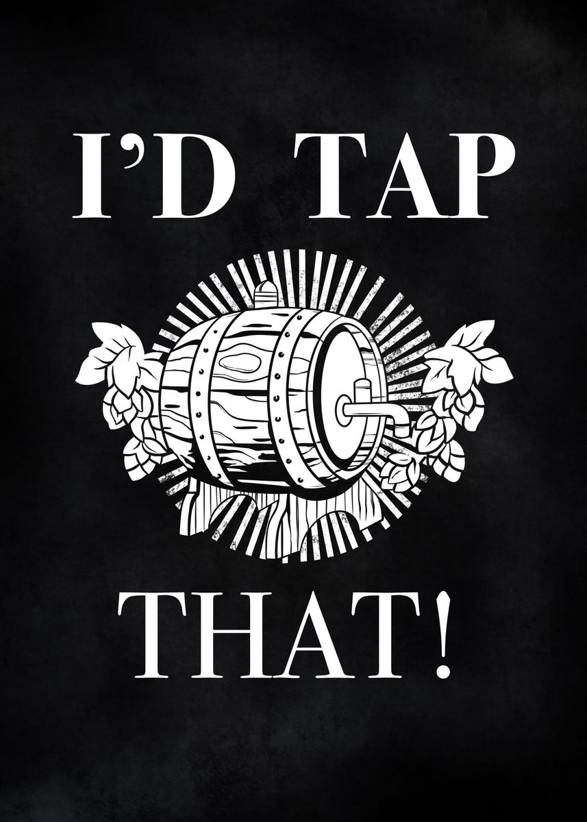 'Funny Craft Beer Lover Pun' Poster, picture, metal print, paint by ...