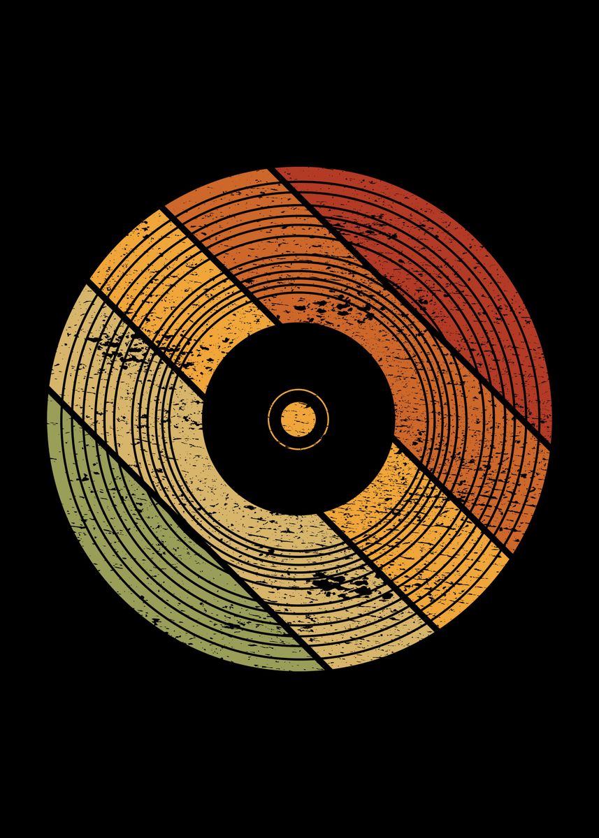 'Retro Vintage Vinyl 80s 90' Poster, picture, metal print, paint by ...