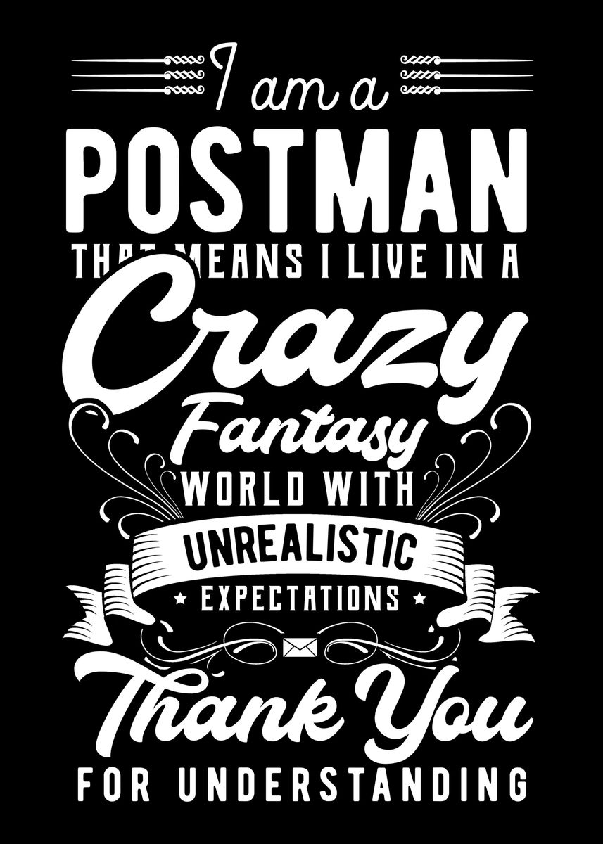'Postman' Poster, picture, metal print, paint by Hexor | Displate
