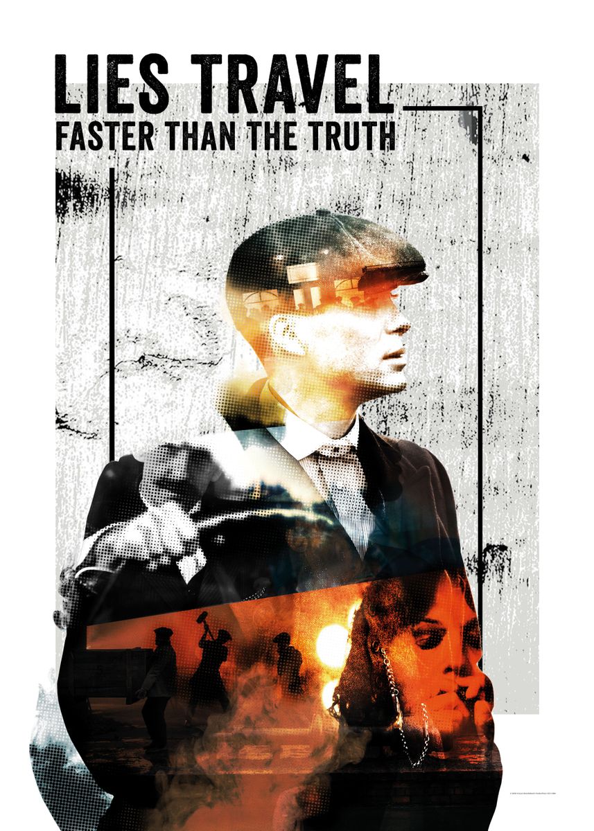 'Lies' Poster, picture, metal print, paint by Peaky Blinders | Displate