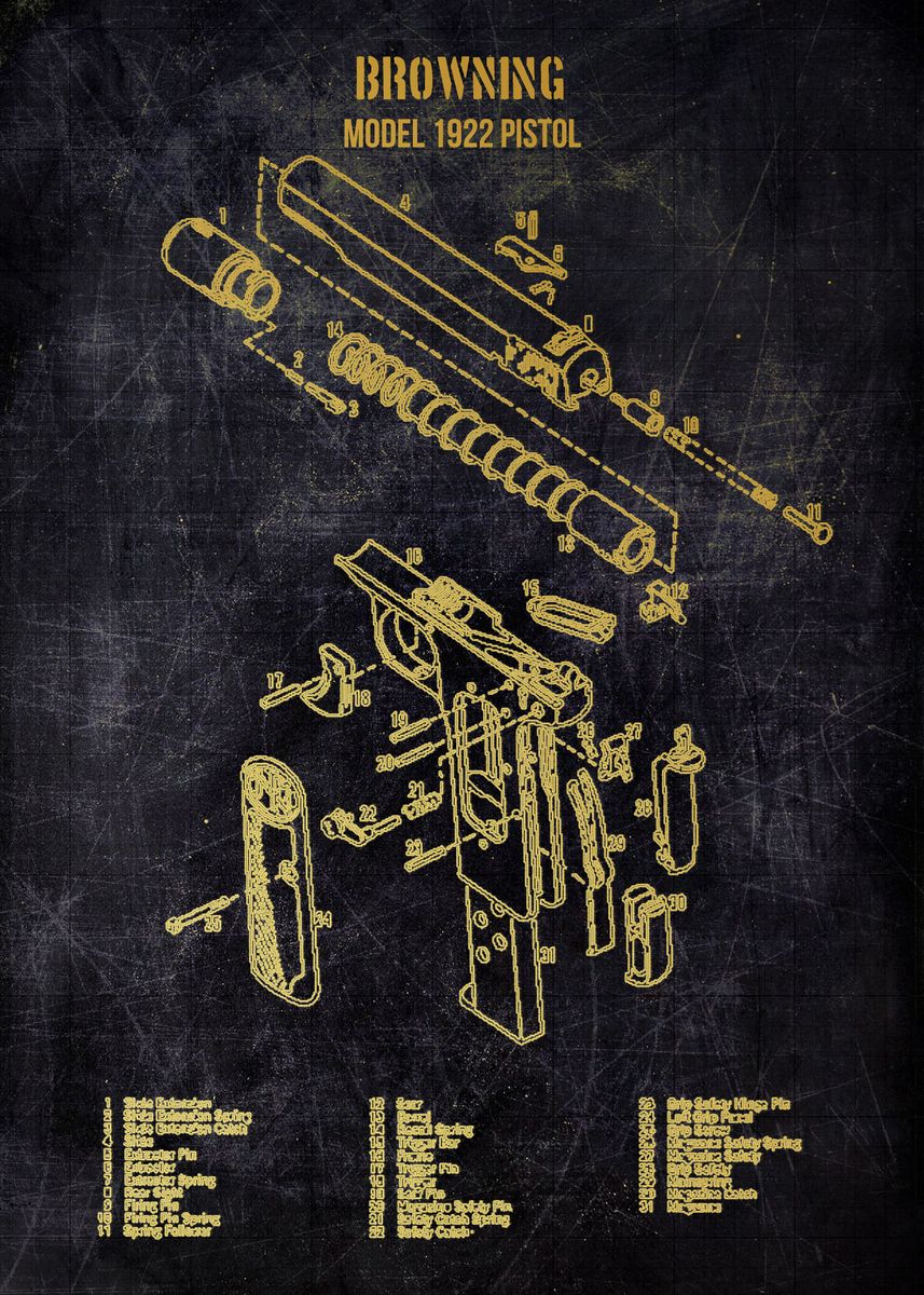 'browning' Poster, picture, metal print, paint by MAXART DESIGN | Displate