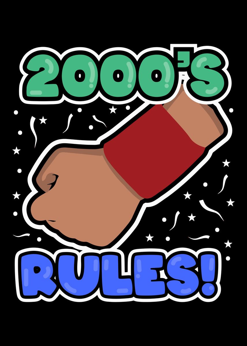 '2000s Party People 2000' Poster, picture, metal print, paint by ...