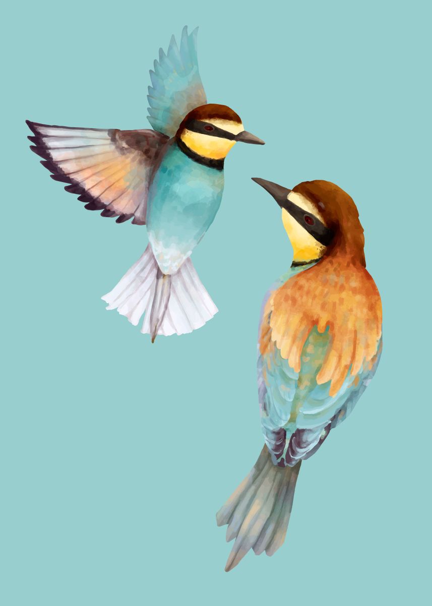 'Eater bird' Poster, picture, metal print, paint by Queensy Collin ...