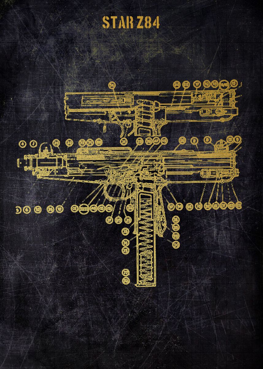 'star z84' Poster, picture, metal print, paint by MAXART DESIGN | Displate