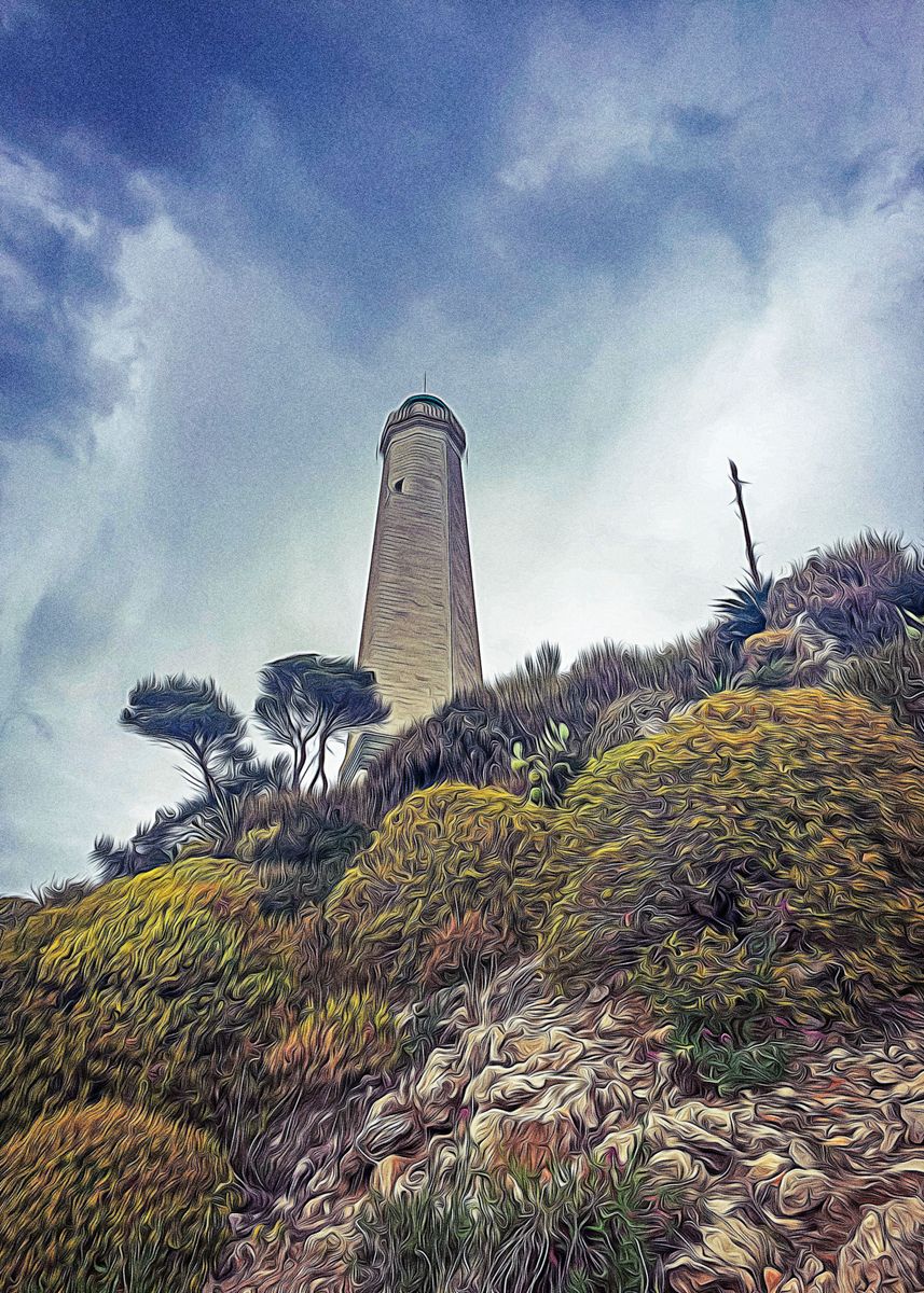 'Seacoast of Cap Ferrat' Poster by Sergio Pazzano | Displate