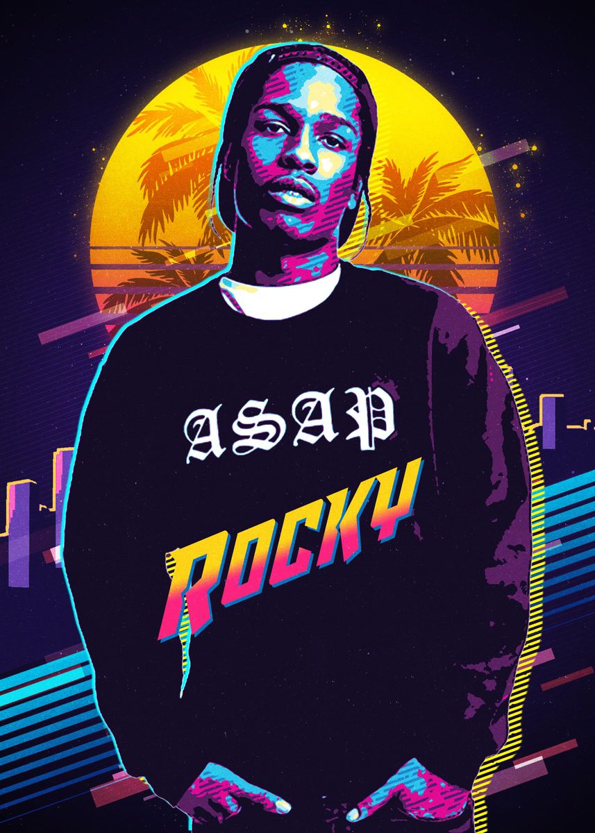 'ASAP ROCKY' Poster, picture, metal print, paint by Most Popular Cult ...