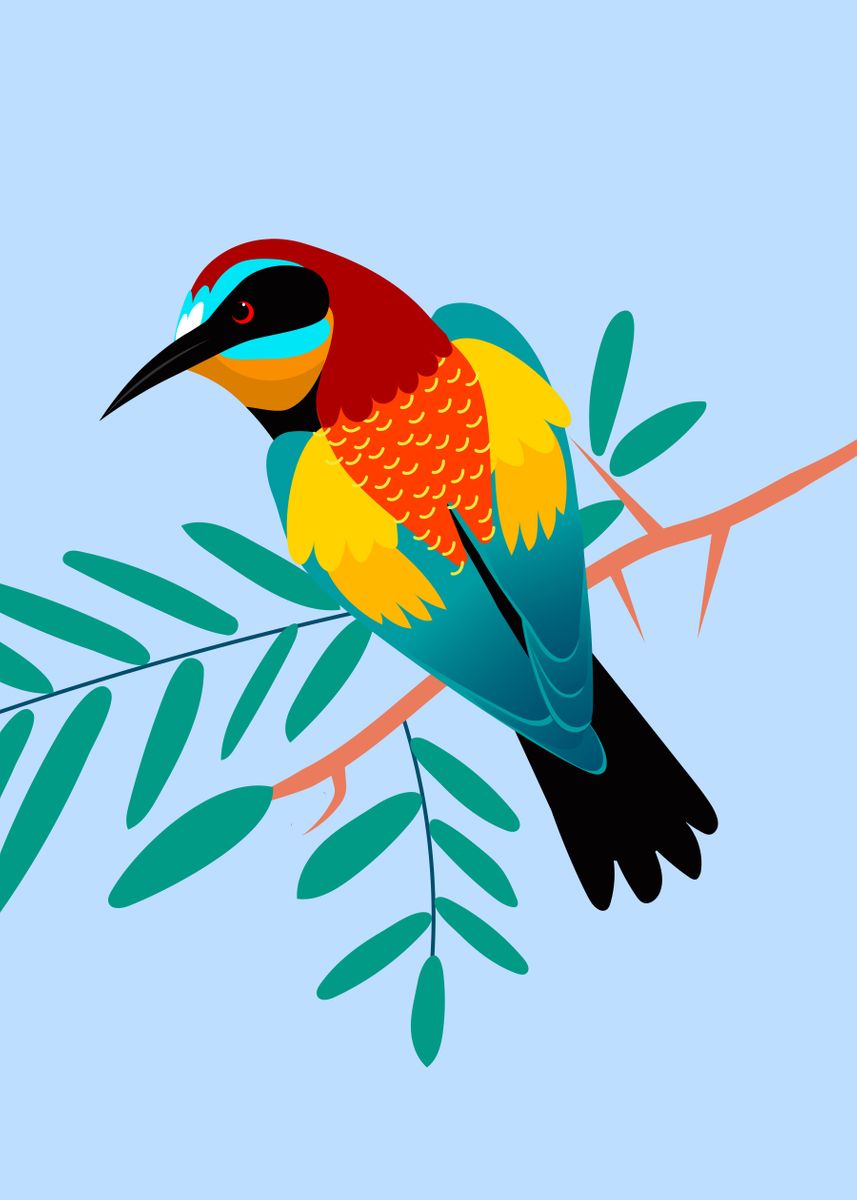 'Bird' Poster by Queensy Collin | Displate