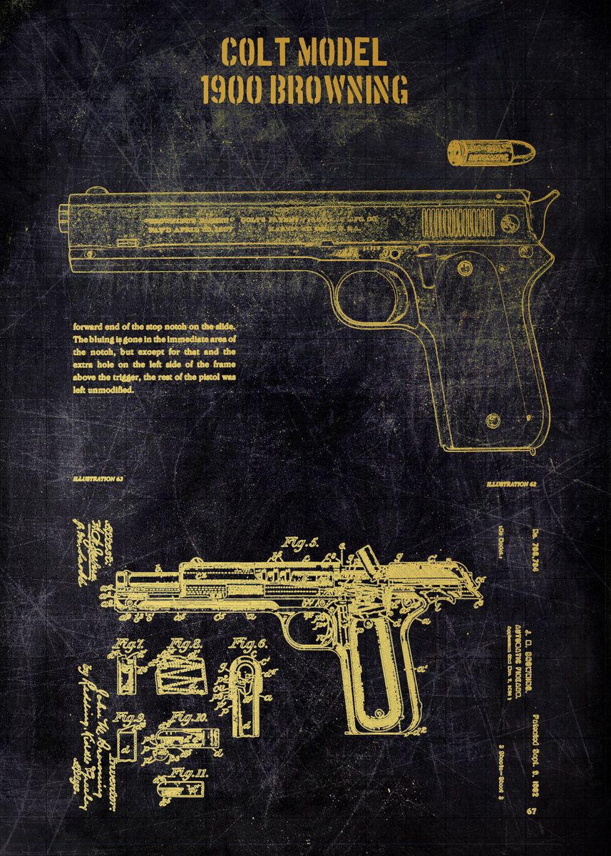 'colt model ' Poster, picture, metal print, paint by MAXART DESIGN ...