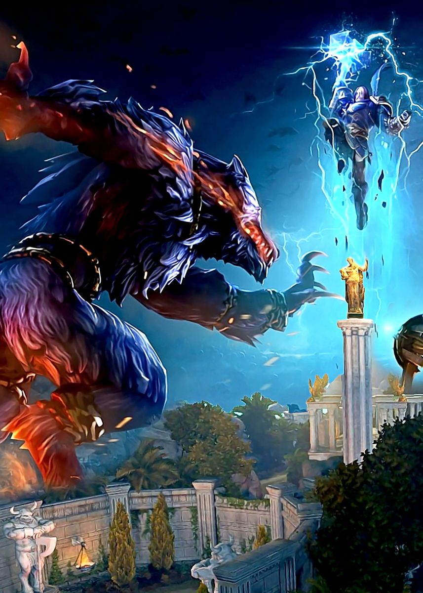 'Smite ' Poster, picture, metal print, paint by agung art | Displate