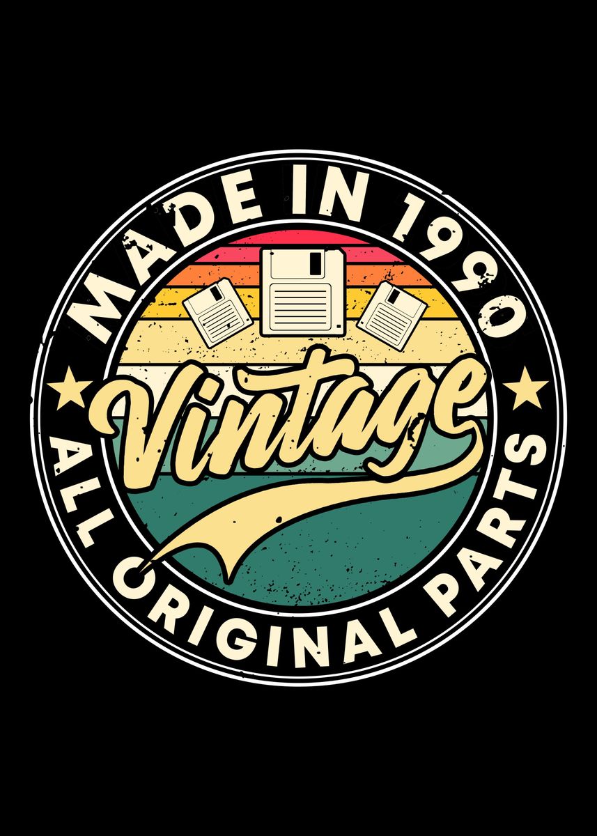 'Made in 1990' Poster by Cooldruck | Displate