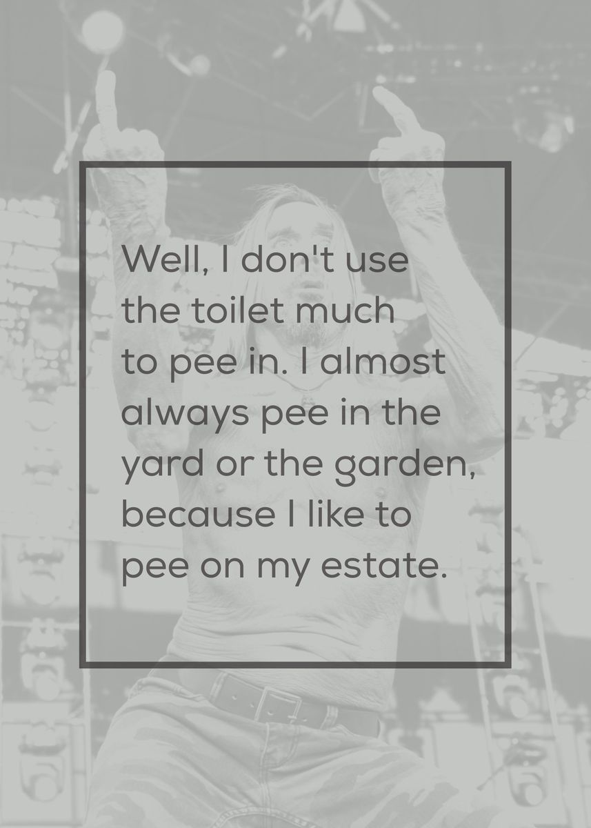 'Iggy Pop Quote 024' Poster by Go Fonix | Displate