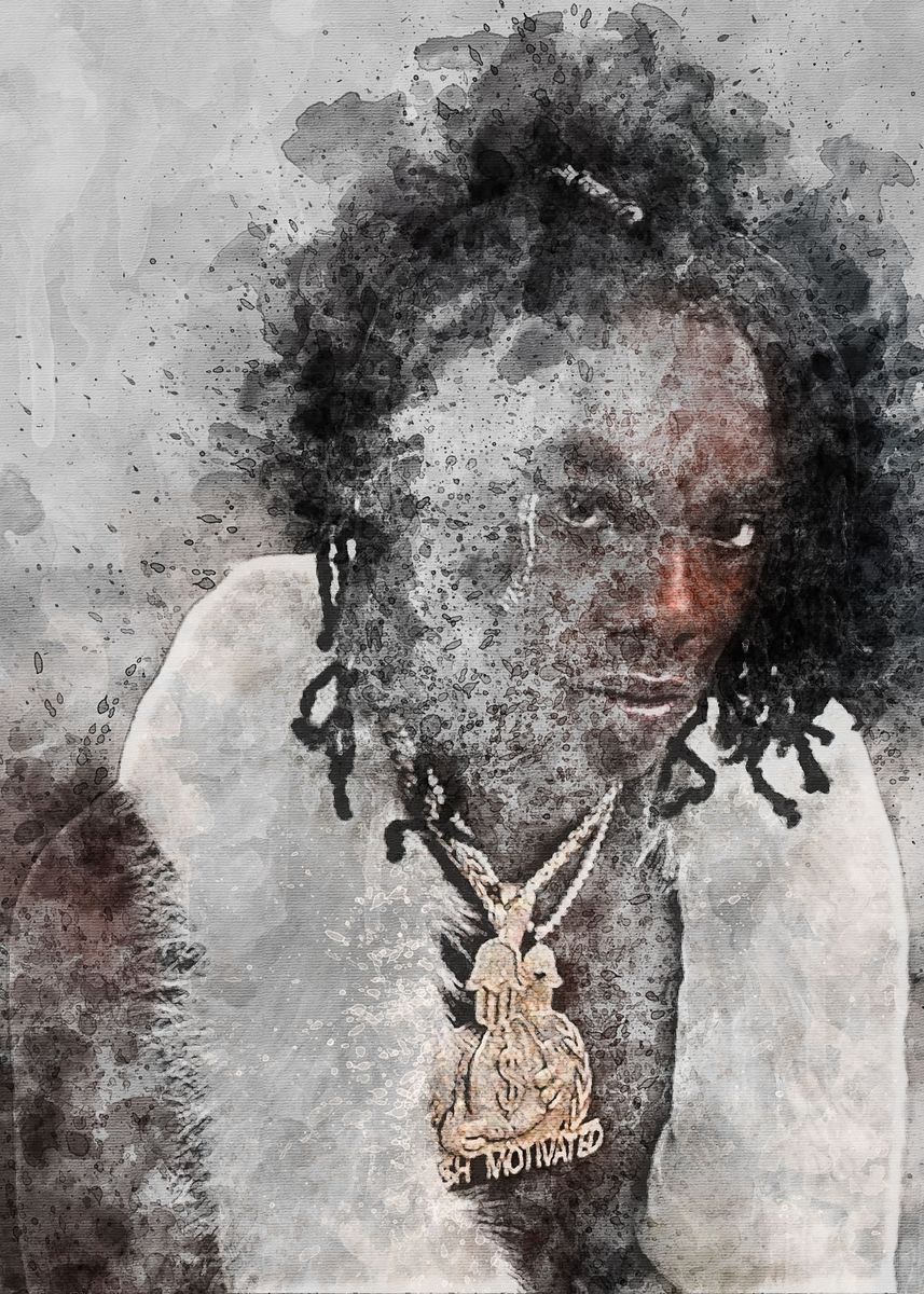 'YNW Melly' Poster, picture, metal print, paint by BQY STUDIO | Displate