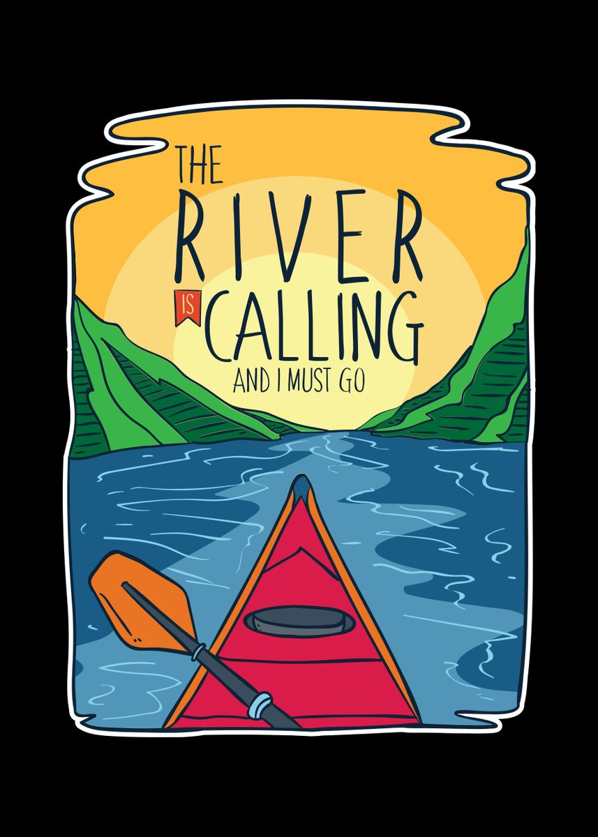 'Kayak Kayaking' Poster by Shiva121 | Displate