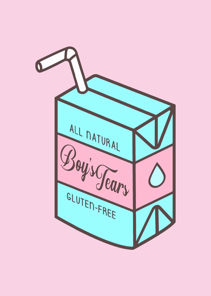 'Boys Tears' Poster, picture, metal print, paint by Weltenraser | Displate