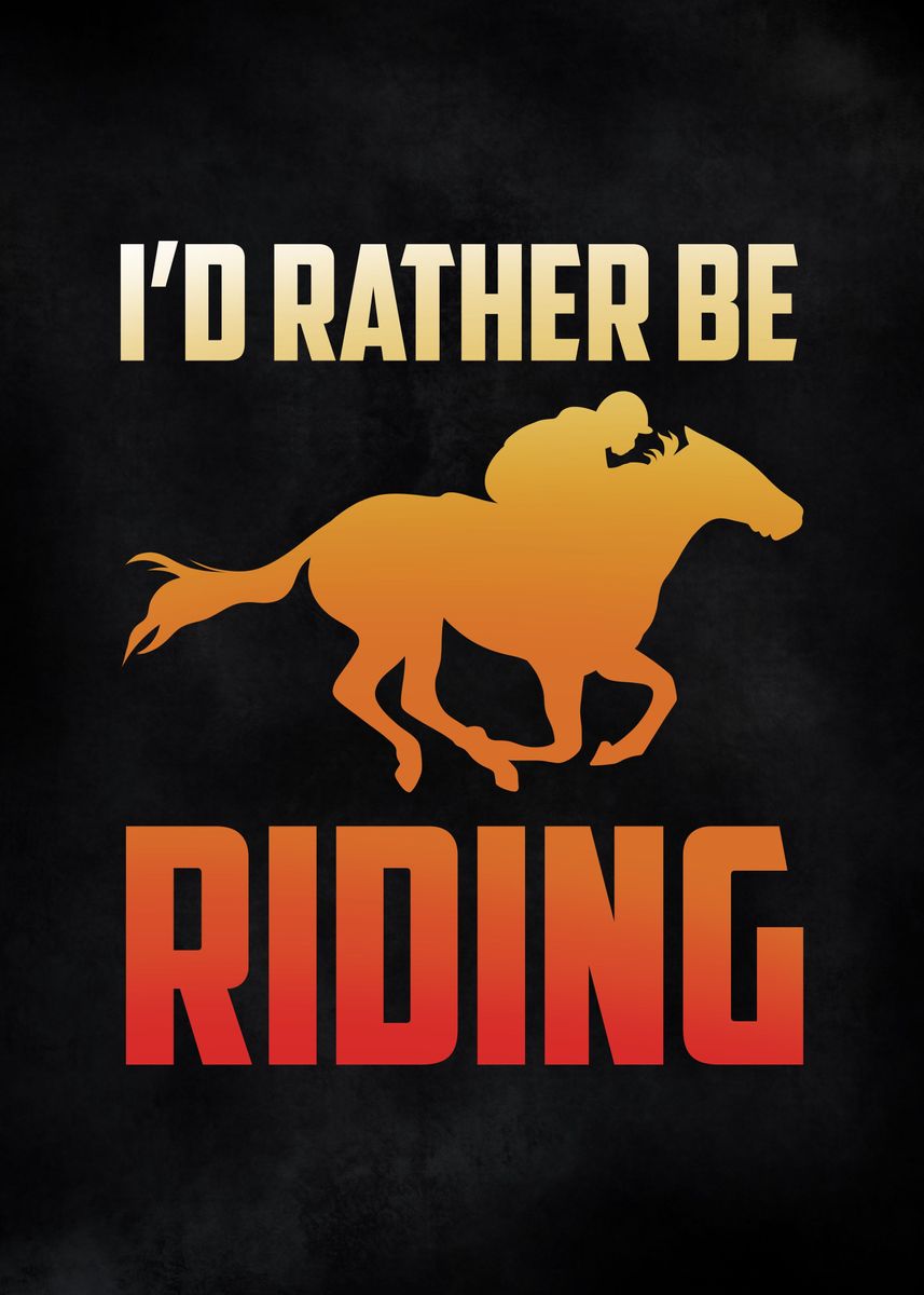 'Funny Horse Riding Pun' Poster by Biglui | Displate