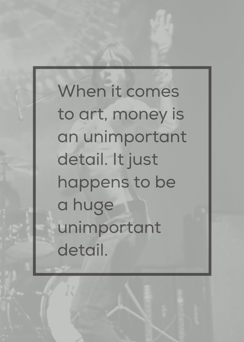 'Iggy Pop Quote 010' Poster, picture, metal print, paint by Go Fonix ...