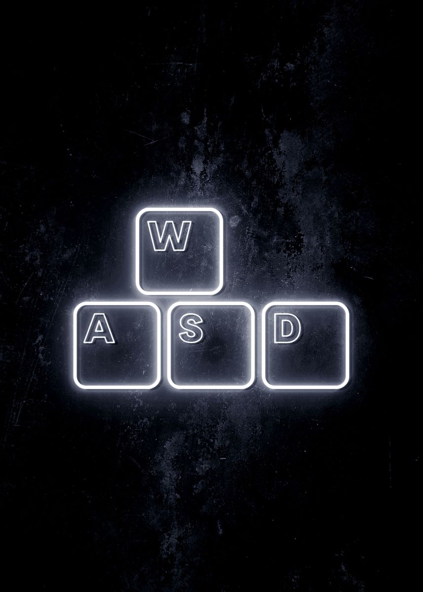 'WASD' Poster, picture, metal print, paint by IMR Designs | Displate
