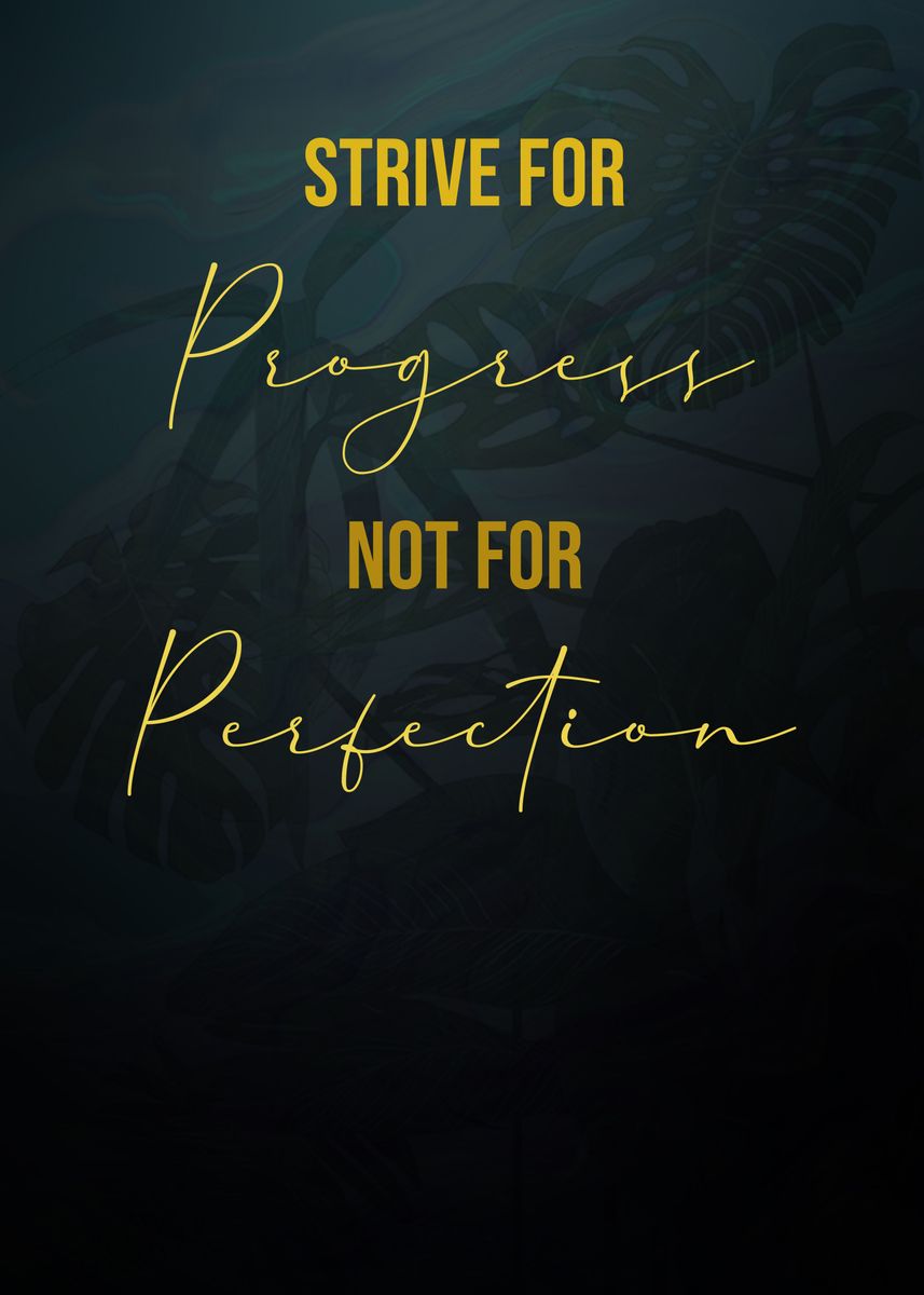 'Strive for Progress' Poster by POLI Store | Displate