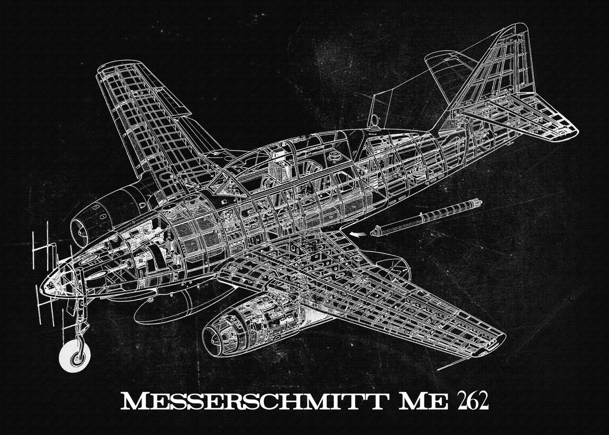 'Messerschmitt Me 262' Poster by JAT DESIGNS | Displate