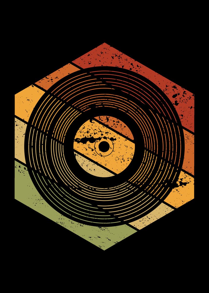 'Retro Vintage Vinyl 80s 90' Poster, picture, metal print, paint by ...